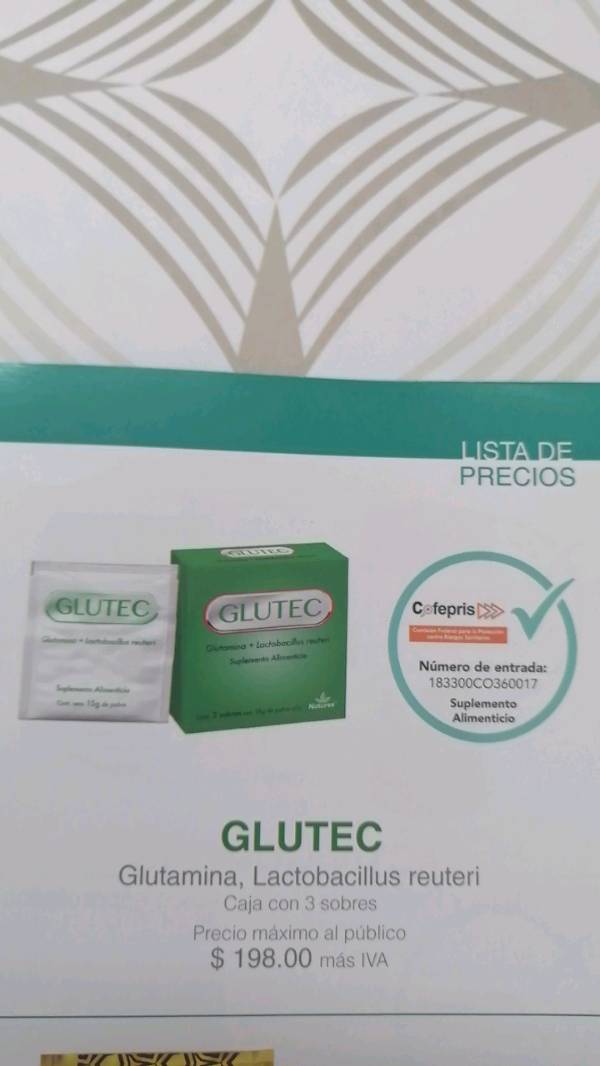GLUTEC caja con 3 sobres en Valladolid