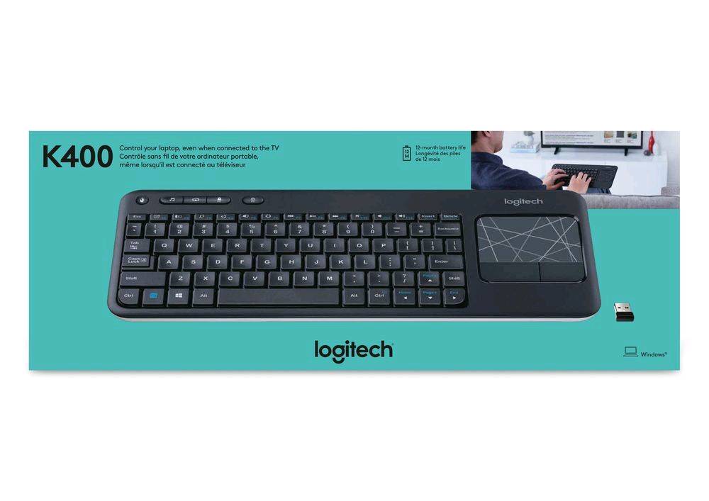 TECLADO LOGITECH INALAMBRICO K400 CON TOUCHPAD PARA SMART en Quito