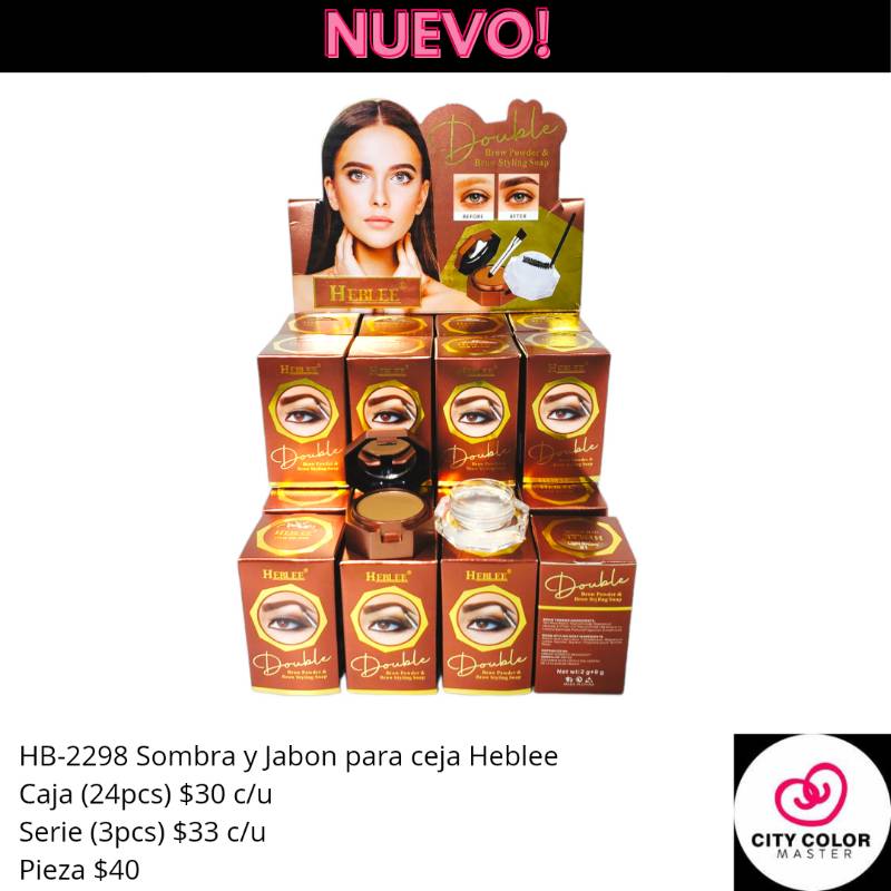 HB-2298 Sombra y Jabon para ceja Heblee en Ciudad de Mexico