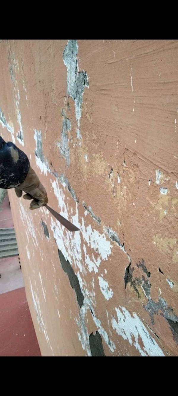 Resane en muros, aplicación de pintura en Campeche