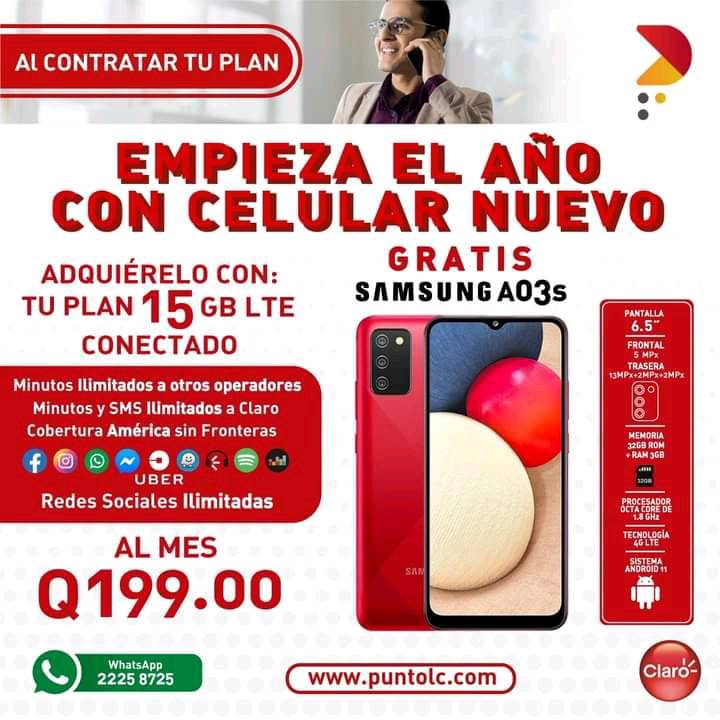 Celular gratis en la compra de tu plan. en Guatemala City
