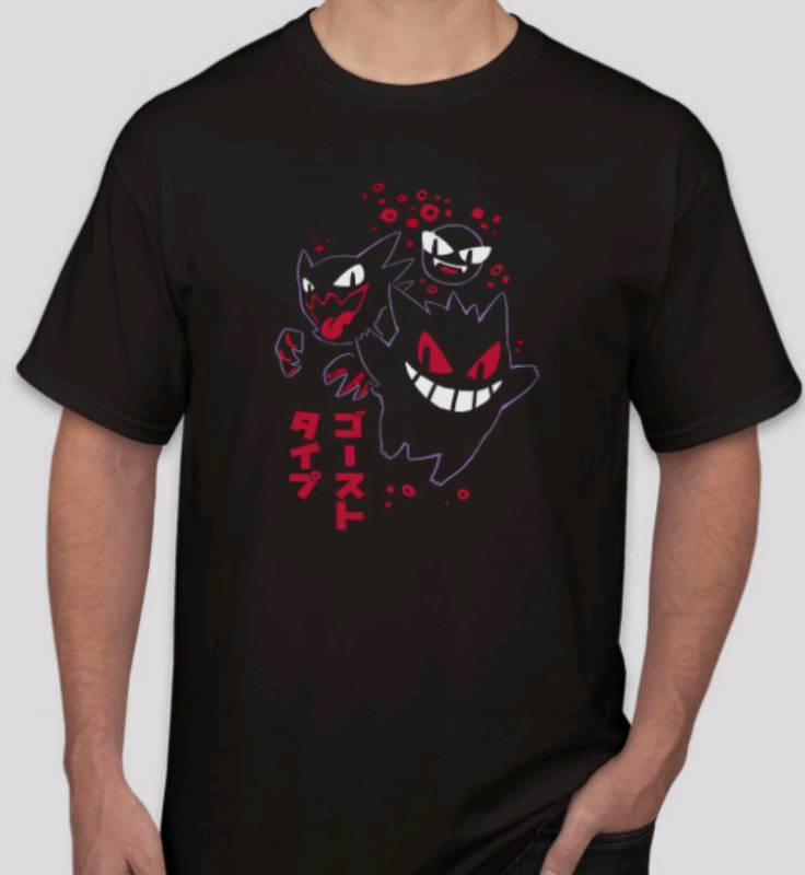 Playera Gengar evolución en Uruapan del Progreso