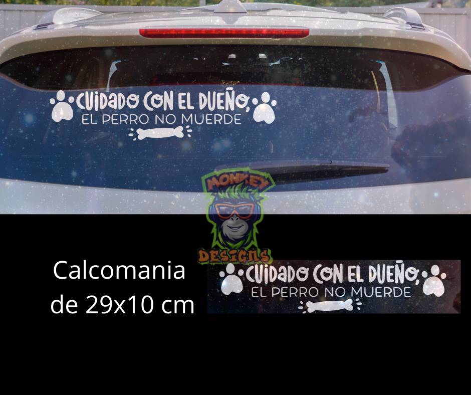 Cuidado con el dueño calcomanía en Zacatecas