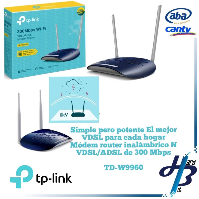 Módem router Tp-link modelo TD-9960Funciona con fibra óptica en Valencia