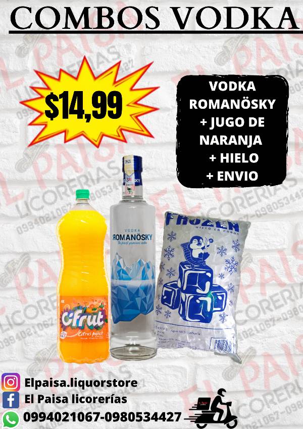 COMBO VODKA ROMANOSKY en Quito