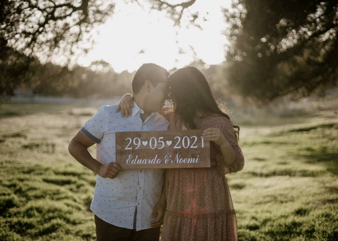 Letrero SAVE THE DATE en Tijuana