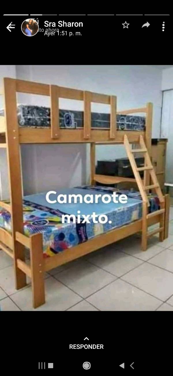 Camarote mixto madera capirona en Lima