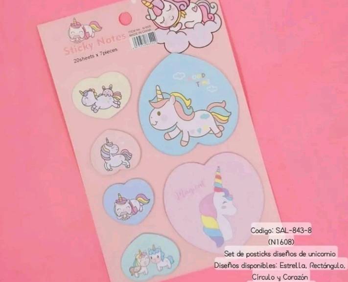 Posticks diseños de aguacate y unicornio en San Salvador