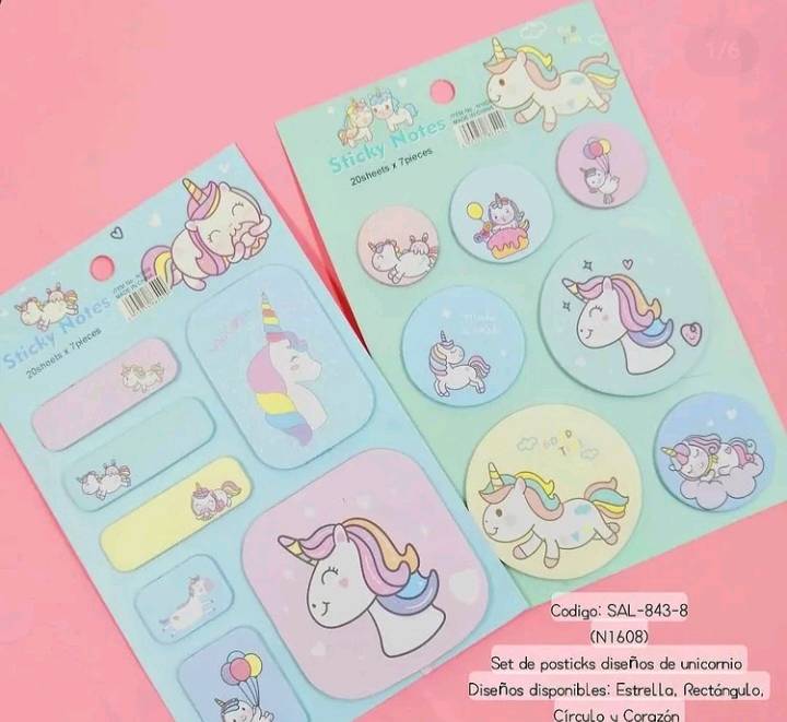 Posticks diseños de aguacate y unicornio en San Salvador