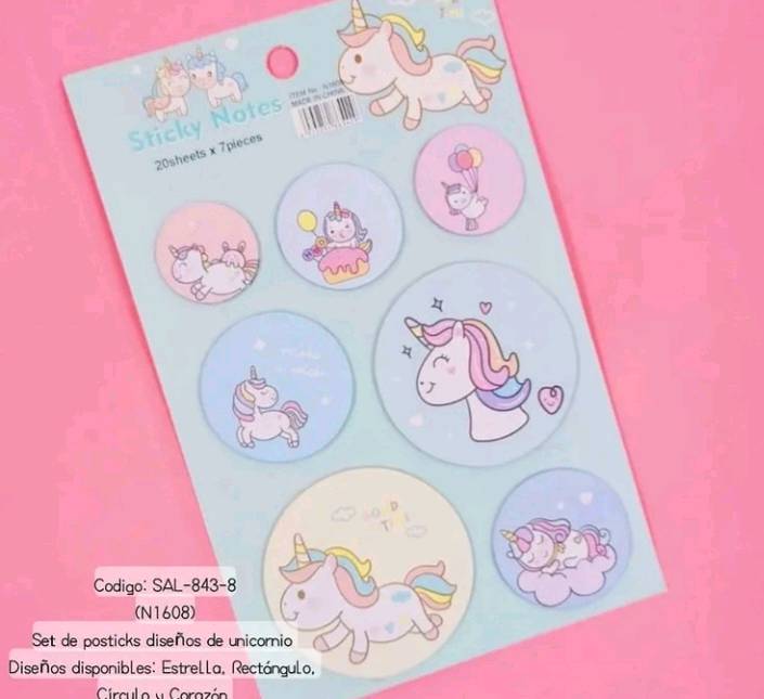 Posticks diseños de aguacate y unicornio en San Salvador