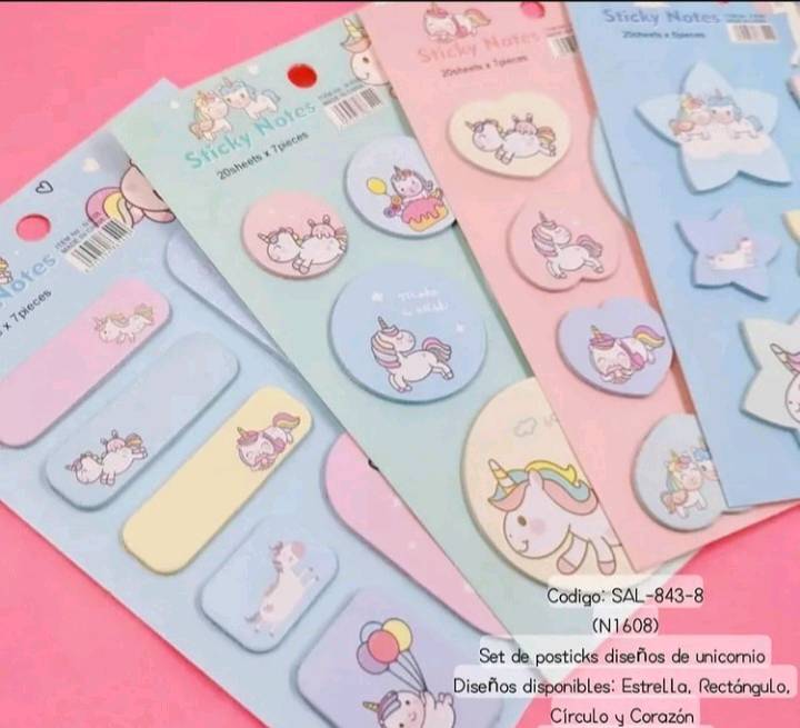 Posticks diseños de aguacate y unicornio en San Salvador