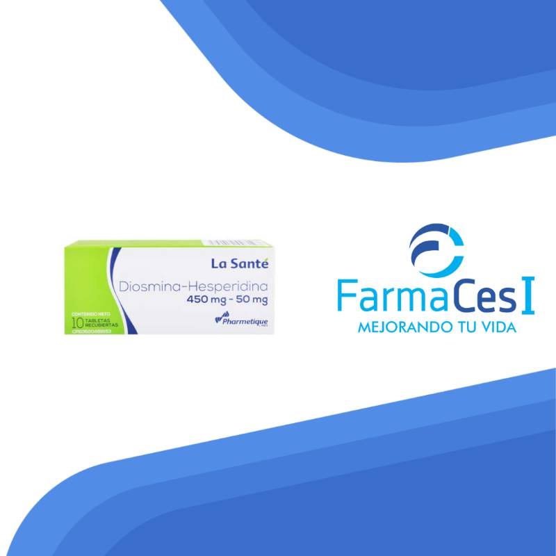 Diosmina-Hesperidona 450mg-50mg x 10 tabletas en San Cristóbal