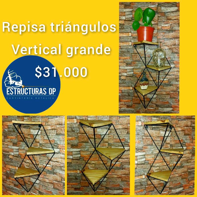 Repisa triángulos vertical grande en Santiago de Chile