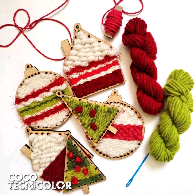 Kit Mini Telares Navideños en Ciudad de Mexico