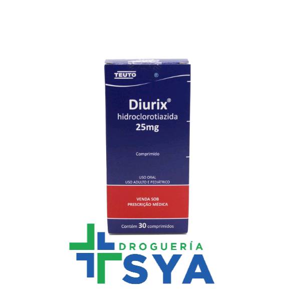 Diurix (hidroclorotiazida) 25mg x 30 comprimidos. Teuto en Porlamar
