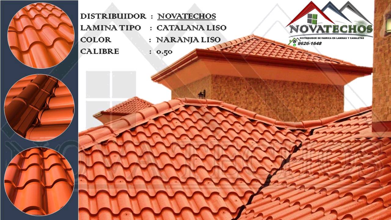 Lámina texturizada y lisa en diseños tipo teja y aluzinc en Comayagua