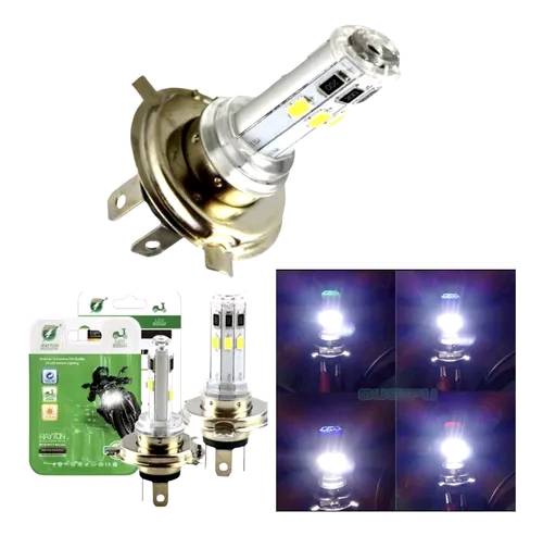 Foco LED H4 6 caras con punta rgb LED destellos colores en Tuxtla Gutiérrez