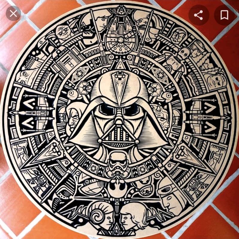 Cuadro calendario azteca star wars en Paso de los Libres