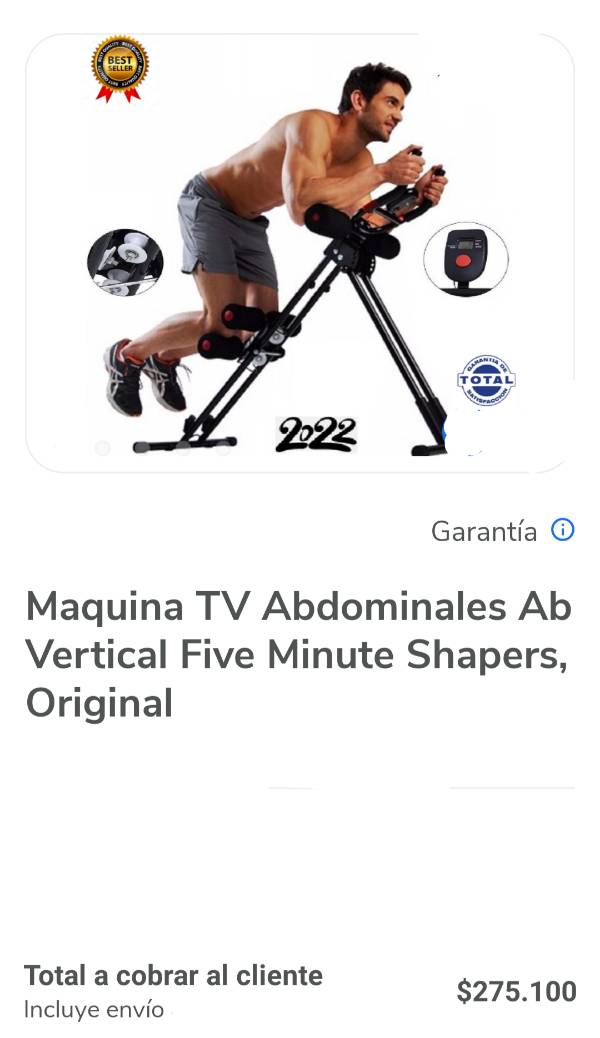 Máquina abdominales ab verticals en Cota