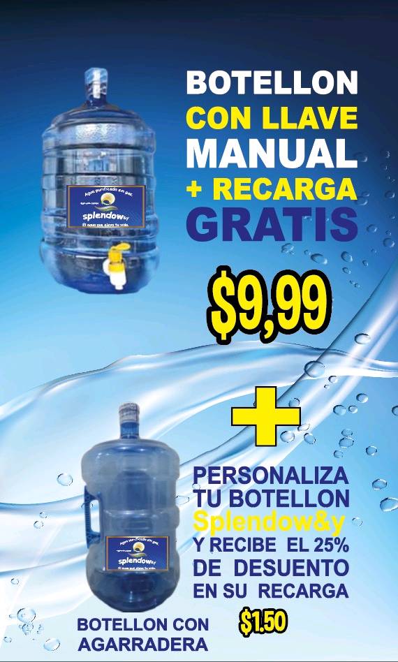 botellon Splendow nuevo com válvula manual en Ambato