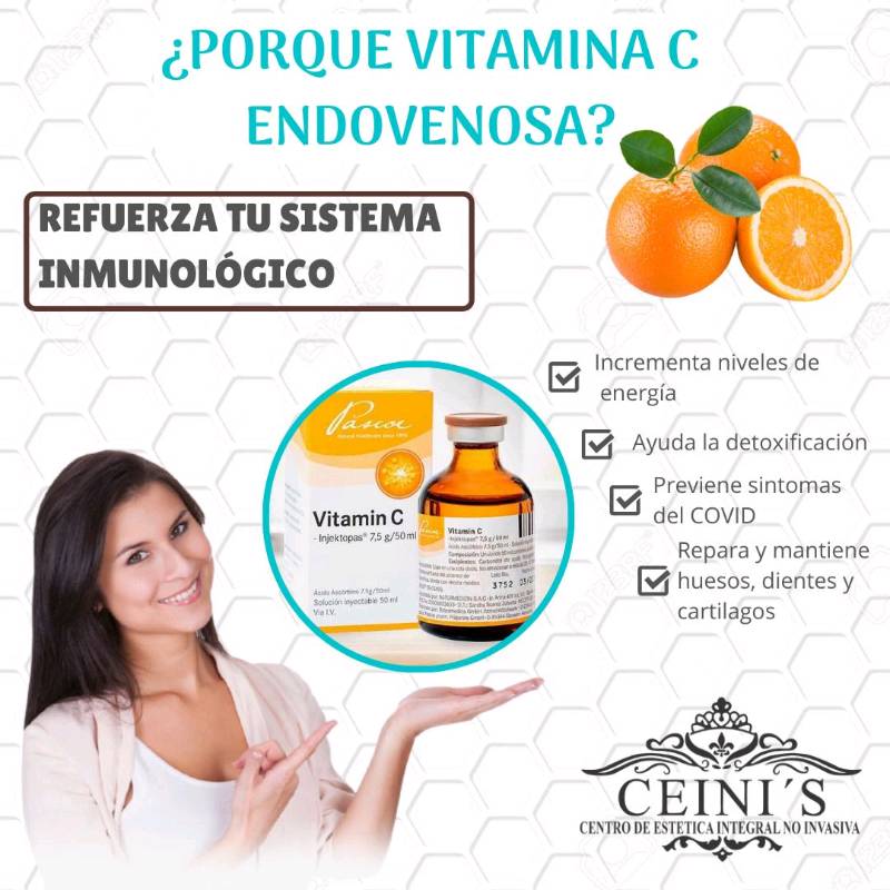 🍊 VITAMINA C ENDOVENOSA 🍊 en Lima