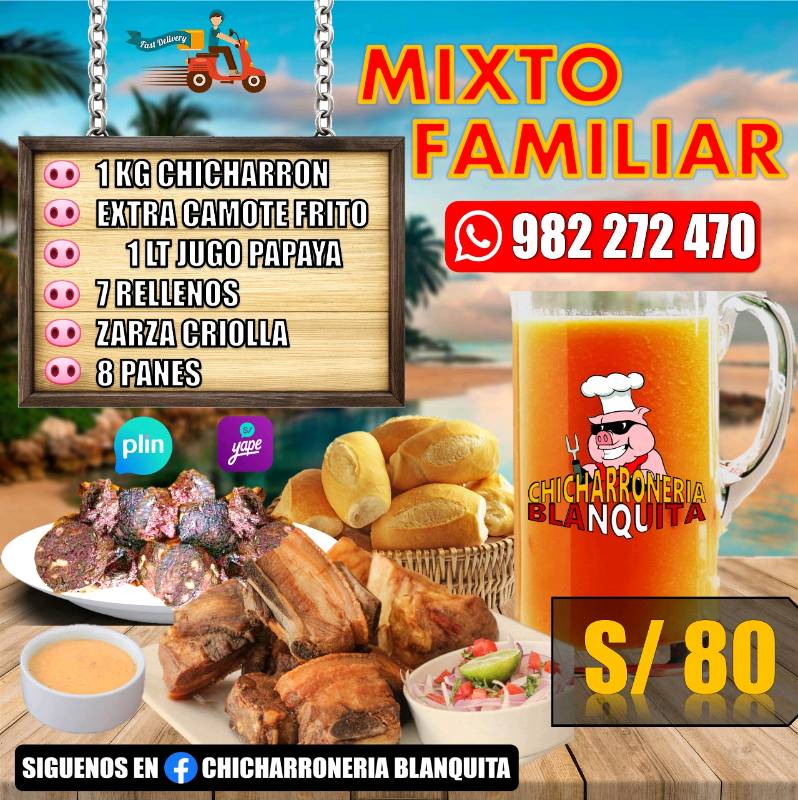Combo Mixto Chicharronero Familiar en Callao