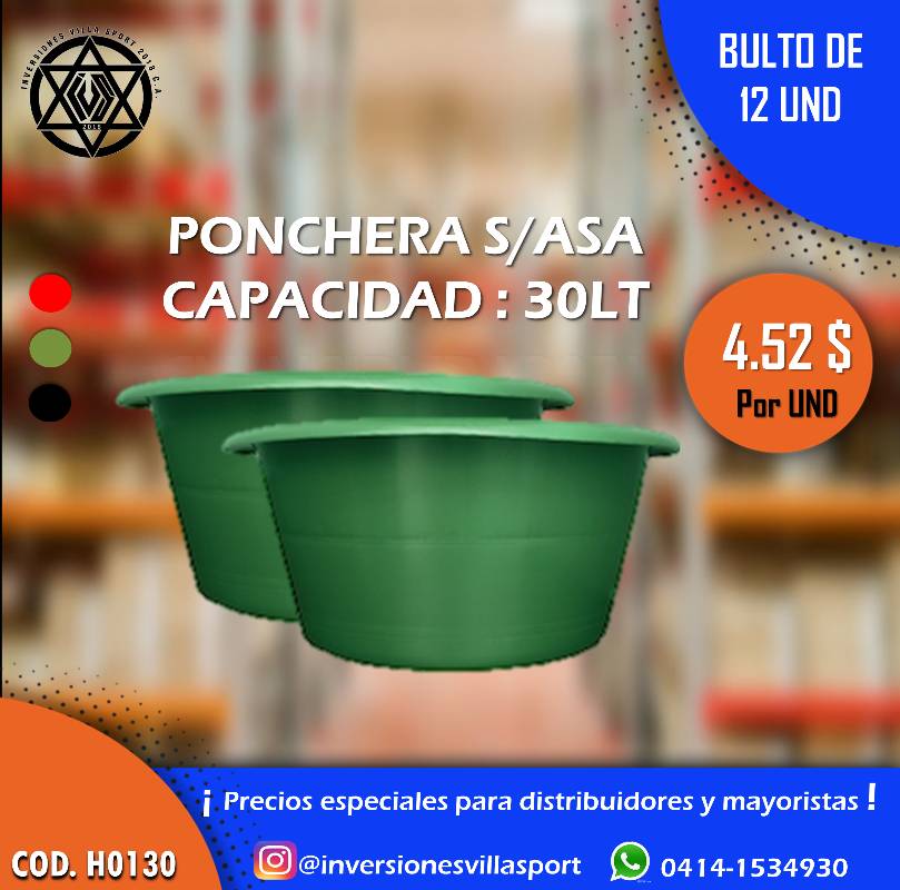 PONCHERA 30 LTS en Caracas