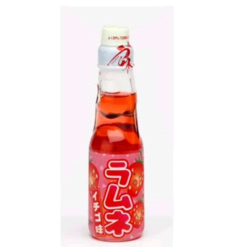 Bebida Japonesa Ramune Sabor Original Fresa 200ml Gasificada en Oaxaca