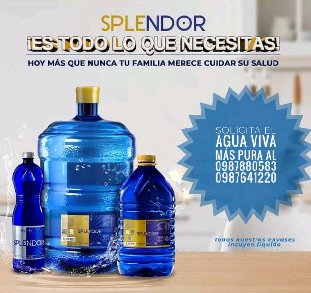 Agua Splendor contiene oro y plata en Ambato