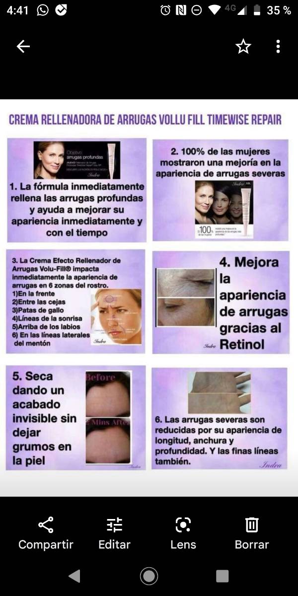 Crema efecto rellenador de arrugas Volu-Fill TimeWise en Bogota