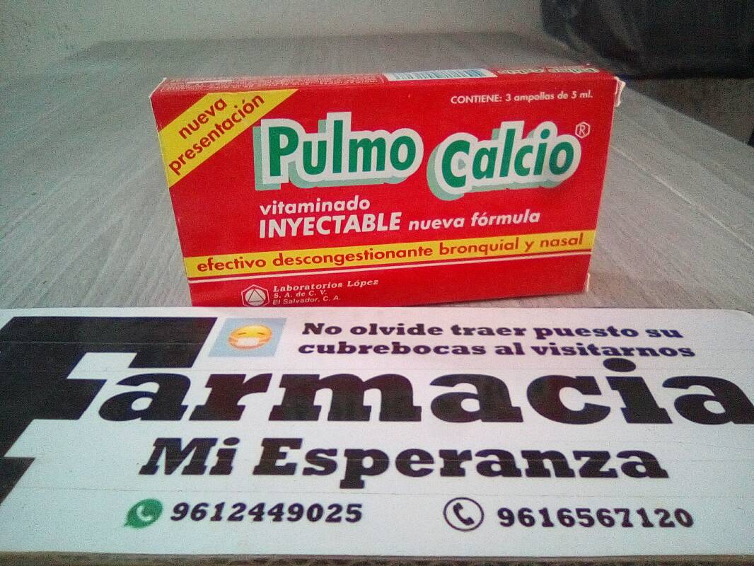 PulmoCalcio 3 ampolletas en Zumpango del Rio