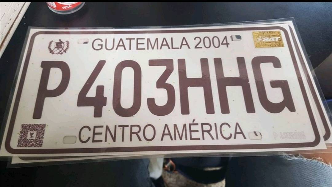 Actualización de placa en Ciudad de Guatemala