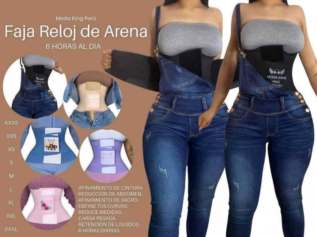 Faja moda king Perú silueta reloj de arena en Quito